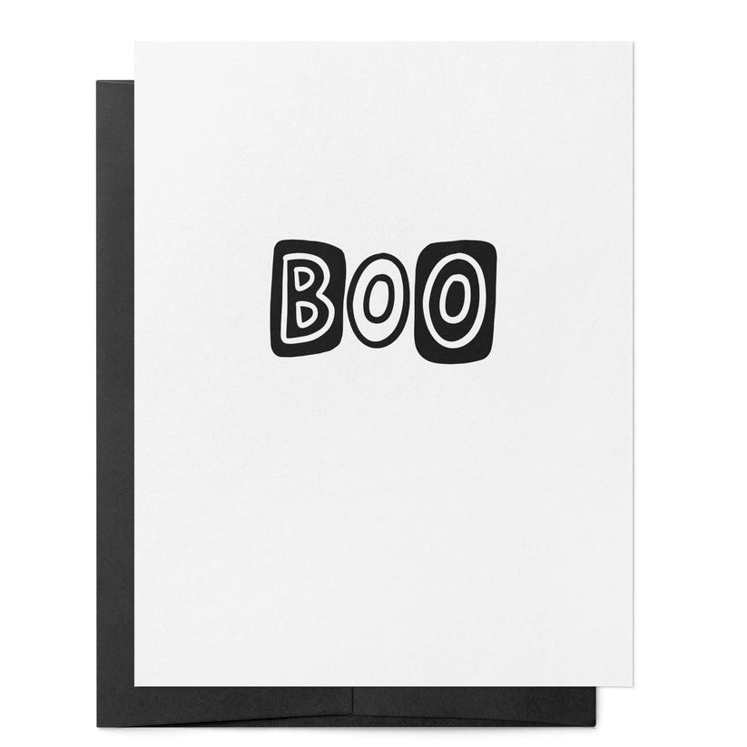 Boo Halloween Greeting Card | Cute Witchy Spooky Stationery – That ...