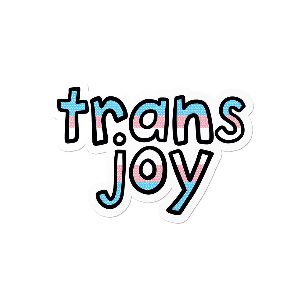 Transgender "Trans Joy" LGBTQ+ Waterproof Sticker | That Queer Card Co